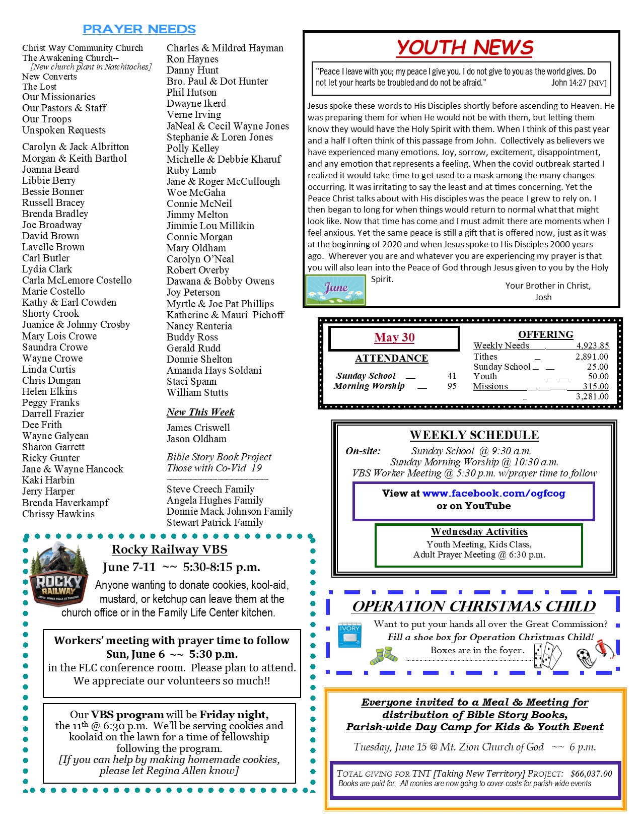 June 2021 Newsletter | First Church of God - Oak Grove, LA